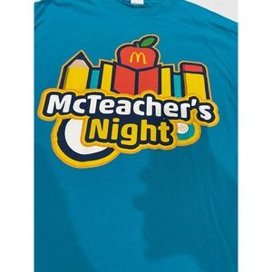 Gildan | Shirts | Vintage Mcdonalds Medium Teal Mc Teachers Night ...